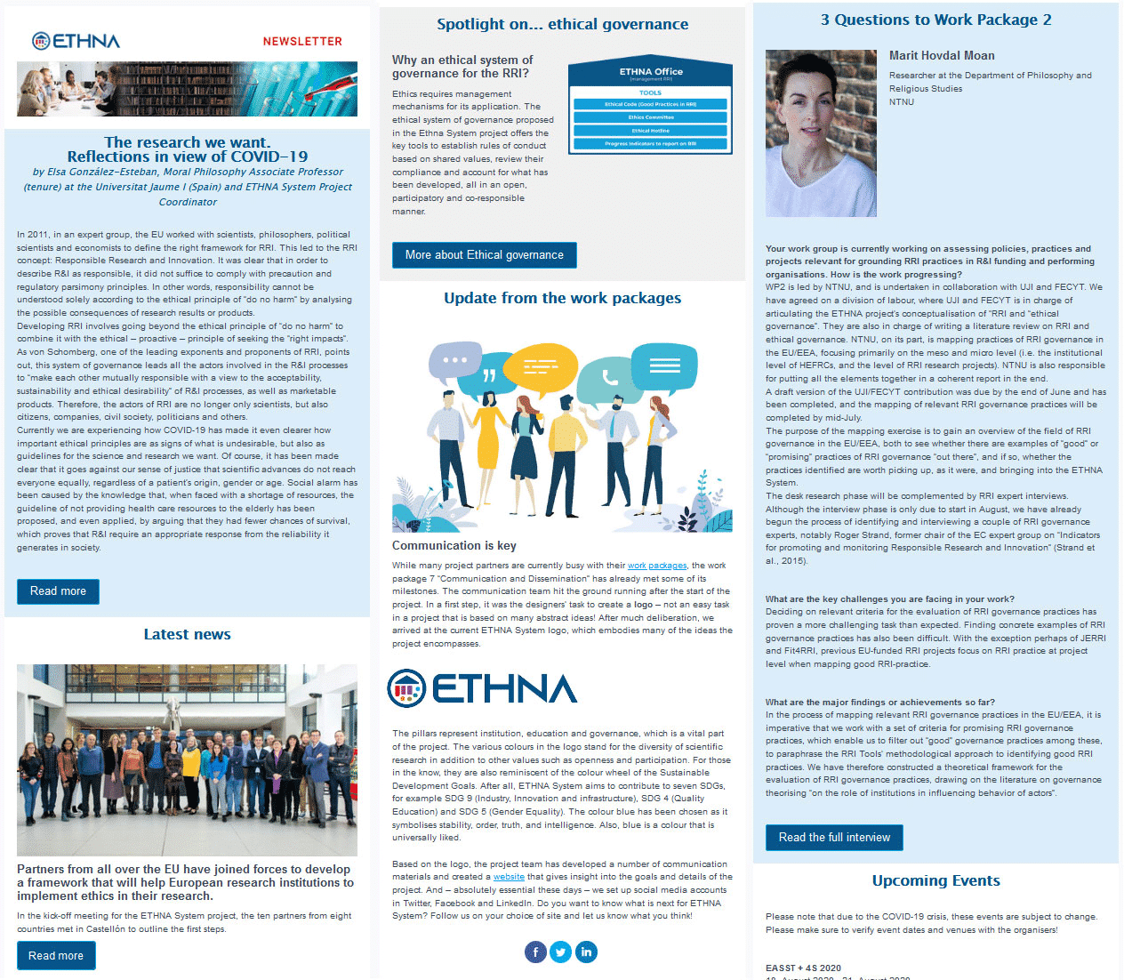 First newsletter of the H2020 ETHNA System project – EUROFUE-UJI